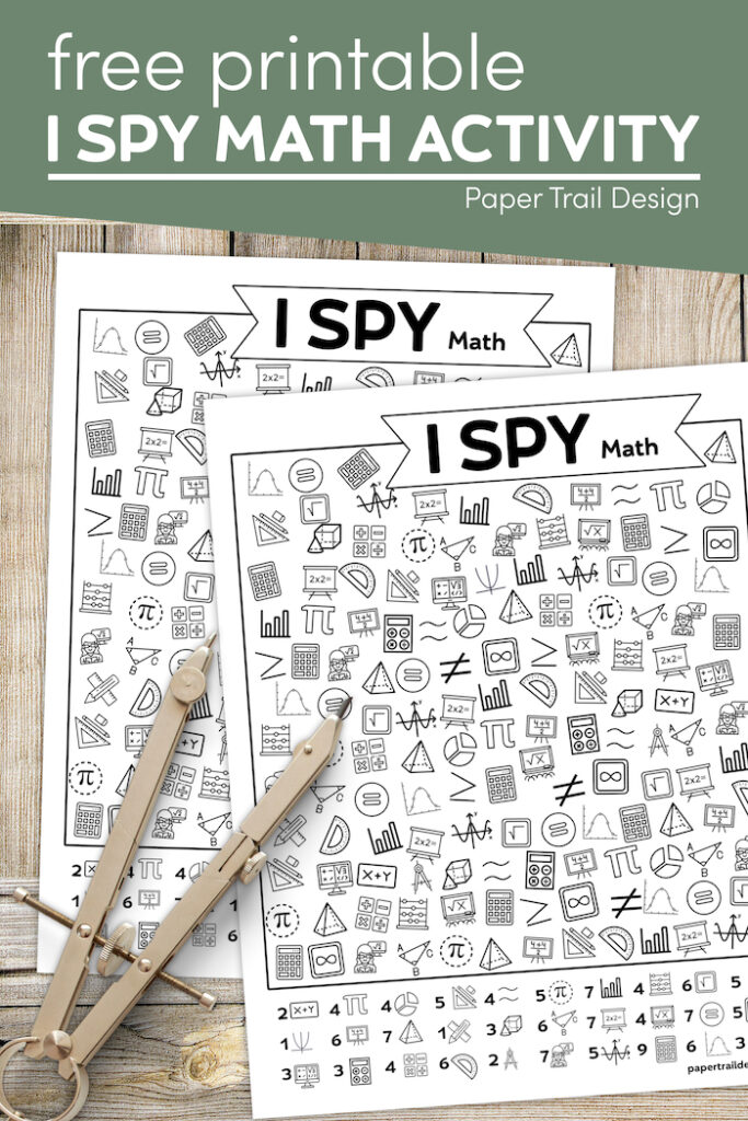 Free Printable I Spy Math Activity - Paper Trail Design