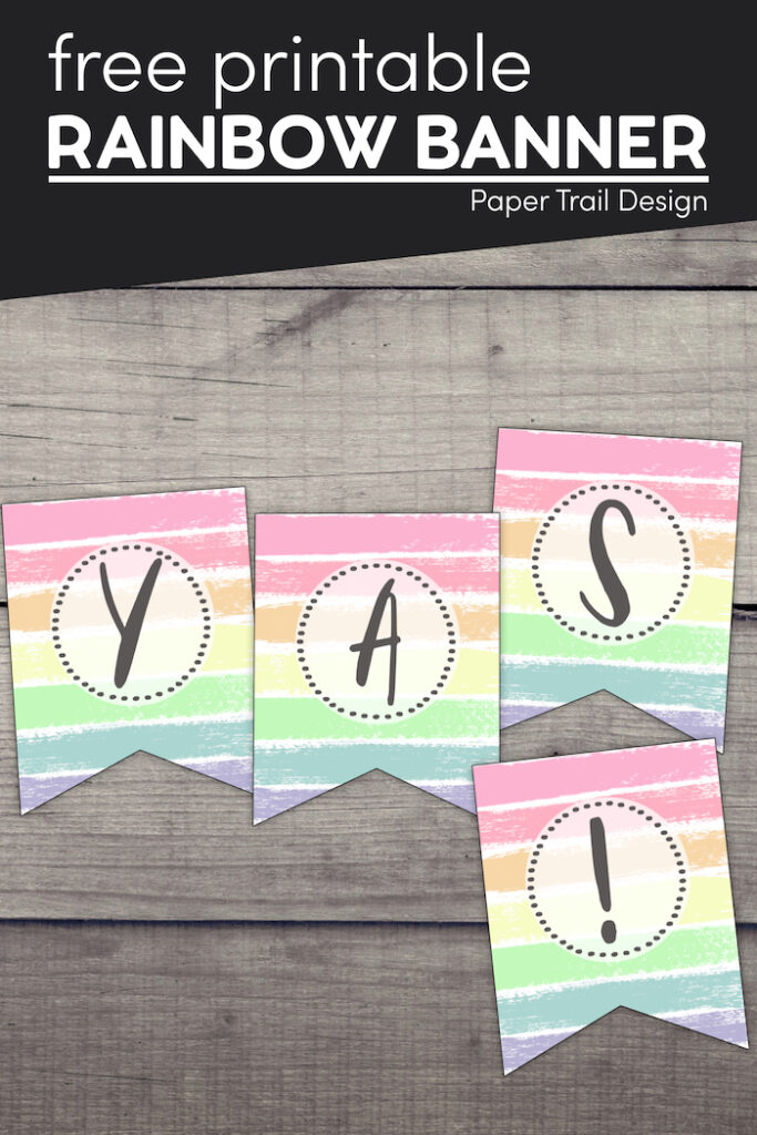 Free Printable Pastel Banner Letters - Paper Trail Design