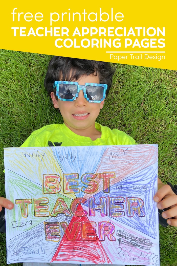 Teacher Appreciation Coloring Pages - Paper Trail Design