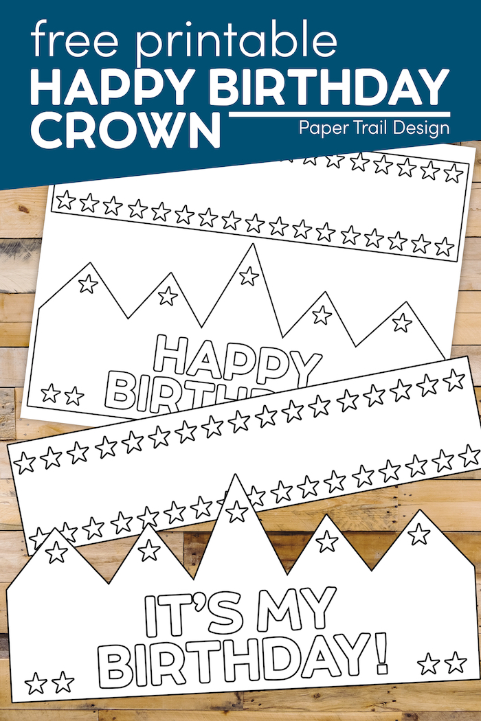 Free Printable Happy Birthday Crown - Paper Trail Design