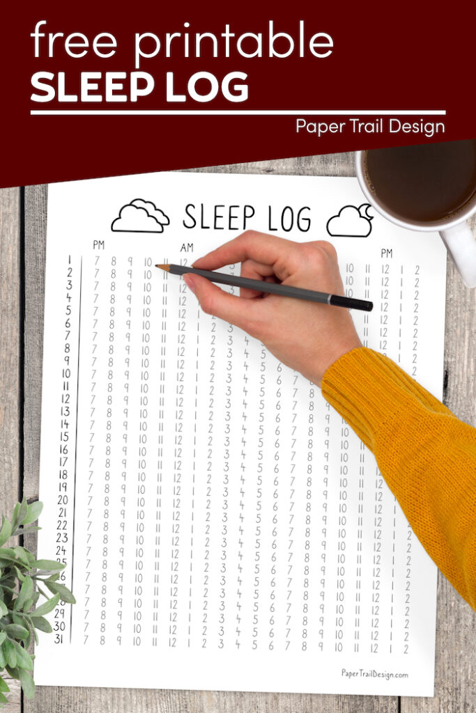 Sleep Log Printable Template - Paper Trail Design