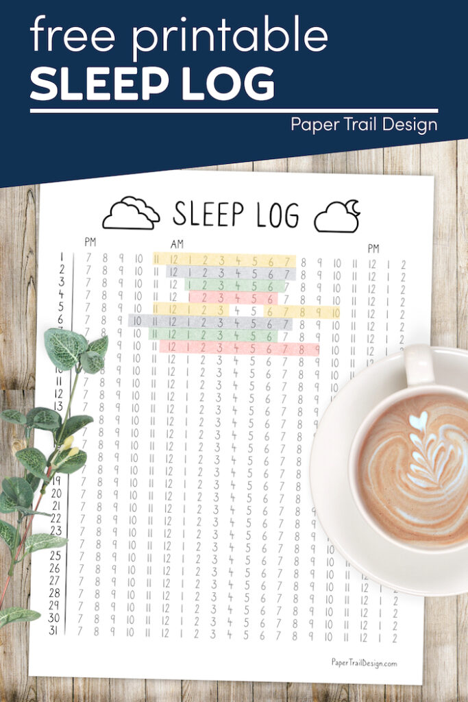 Sleep Log Printable Template - Paper Trail Design
