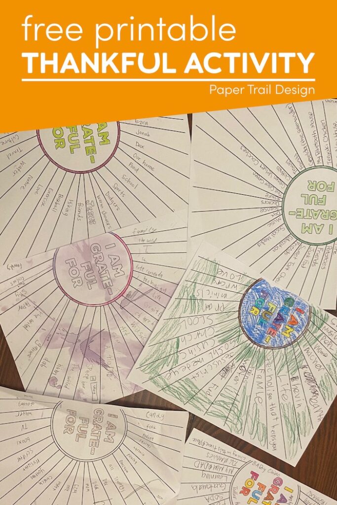 I Am Thankful for Worksheet Free Printable - Paper Trail Design