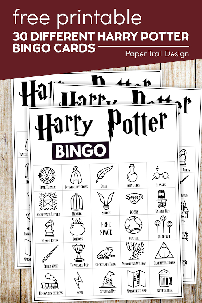 Free Printable Harry Potter Bingo Game - Paper Trail Design