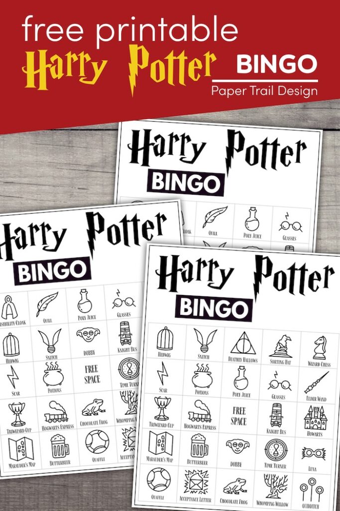 Free Printable Harry Potter Bingo Game - Paper Trail Design
