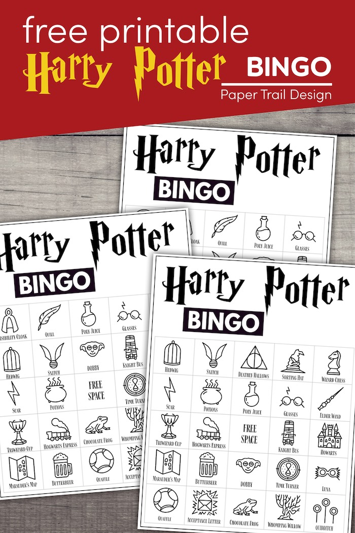Free Printable Harry Potter Bingo Game - Paper Trail Design