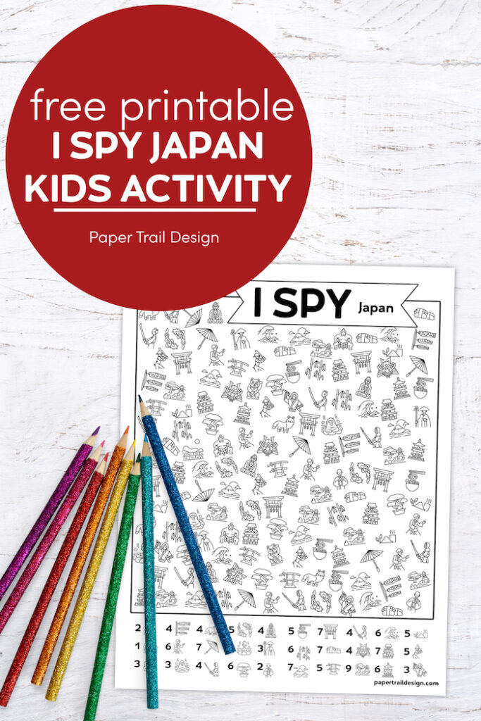 Free Printable I Spy Japan Activity - Paper Trail Design