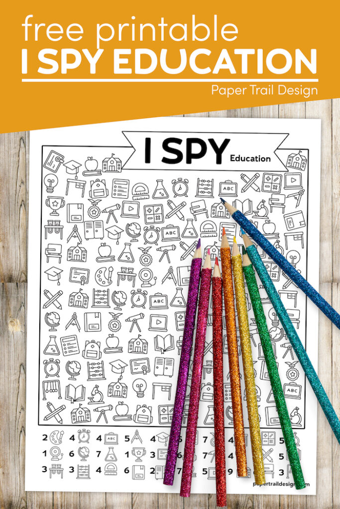 Free Printable I Spy Education Activity - Paper Trail Design
