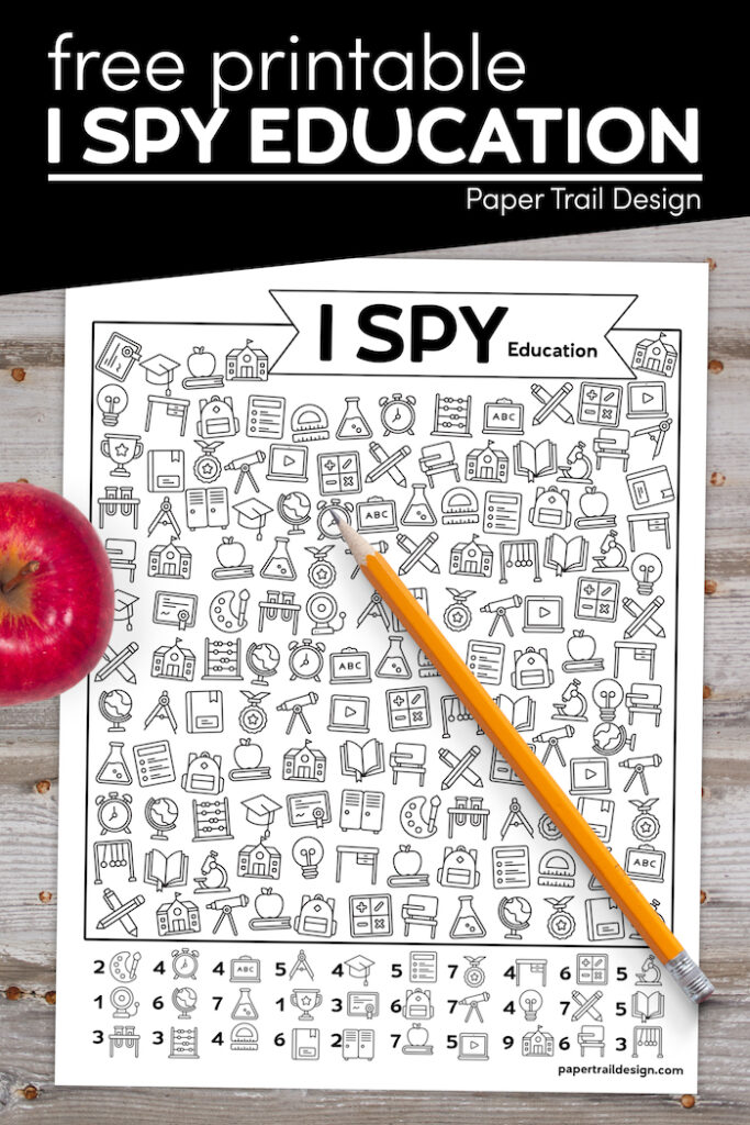Free Printable I Spy Education Activity - Paper Trail Design