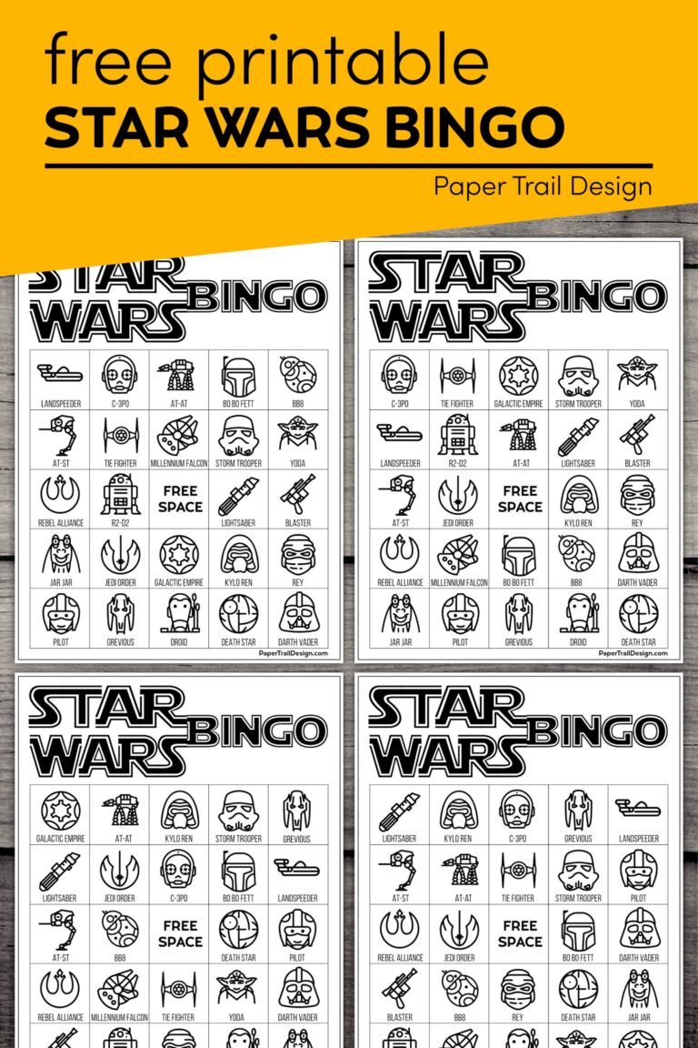 Star Wars Bingo {Free Printable Party Game} - Paper Trail Design