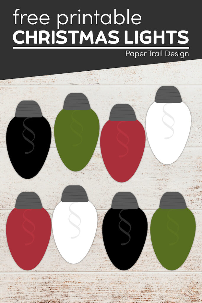Christmas Lights Garland Free Printable Holiday Decor - Paper Trail Design