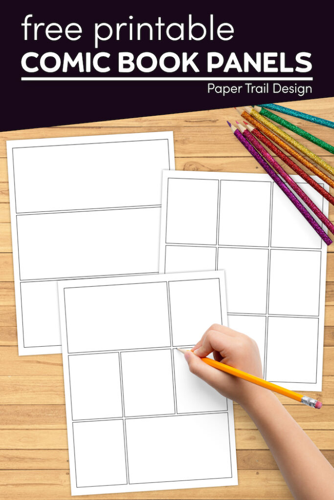 Free Printable Comic Strip Template Pages - Paper Trail Design
