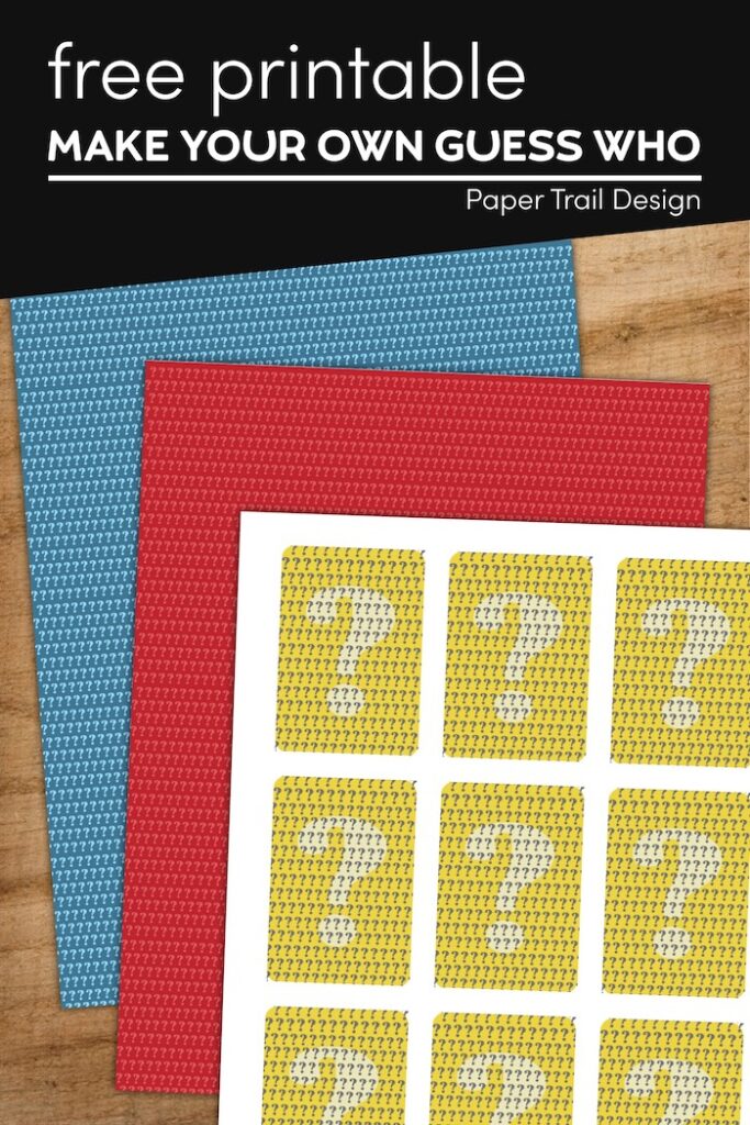 DIY Guess Who Template Free Printables - Paper Trail Design