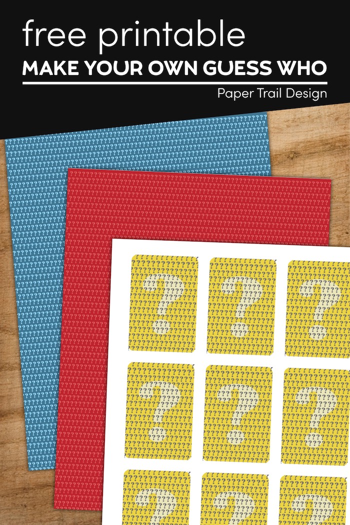 DIY Guess Who Template Free Printables - Paper Trail Design