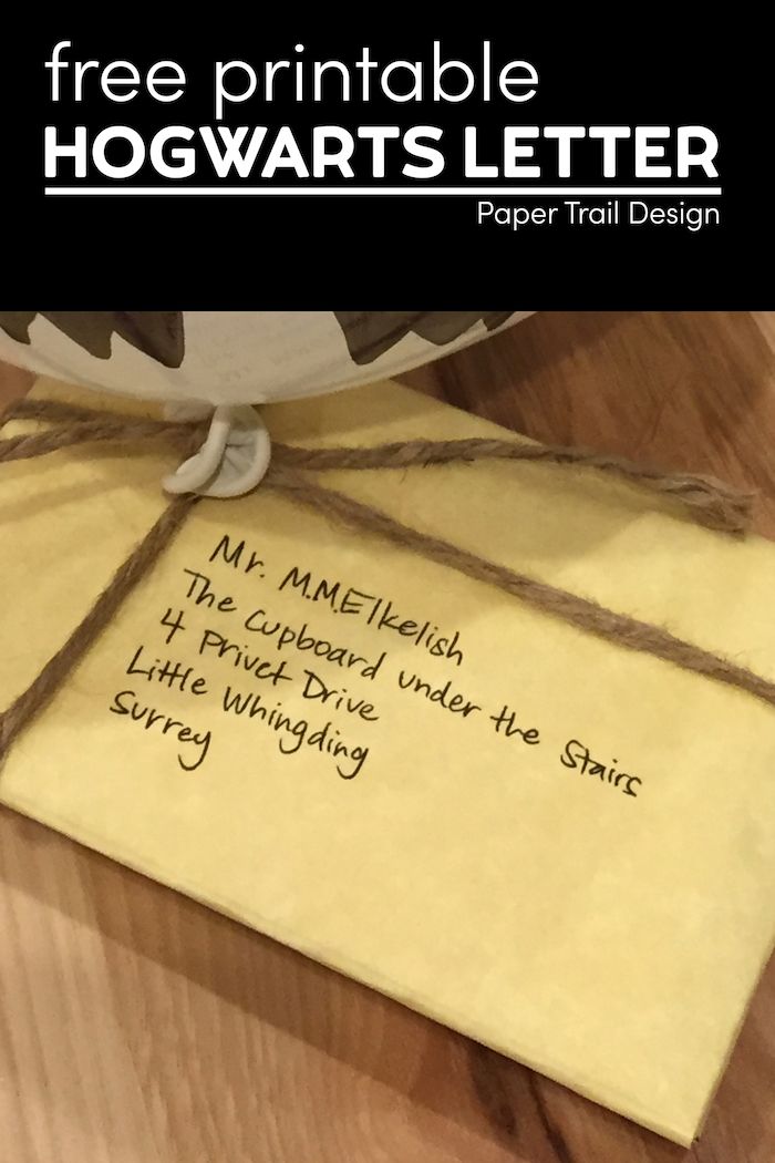 Harry Potter Hogwarts Acceptance Letter - Paper Trail Design