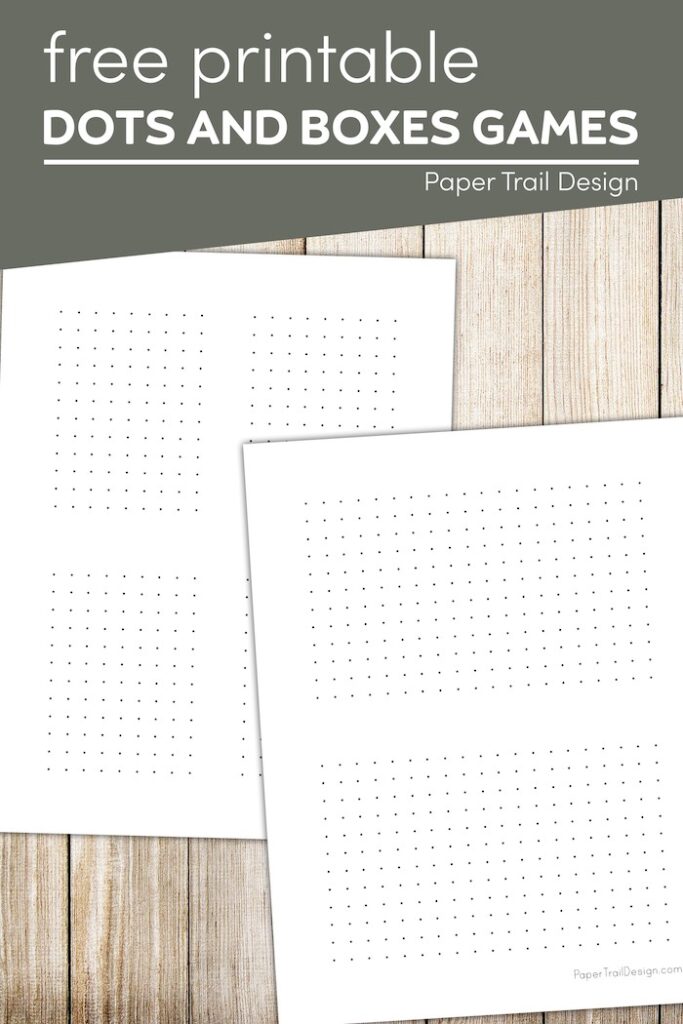Dots and Boxes Game Printable - Paper Trail Design