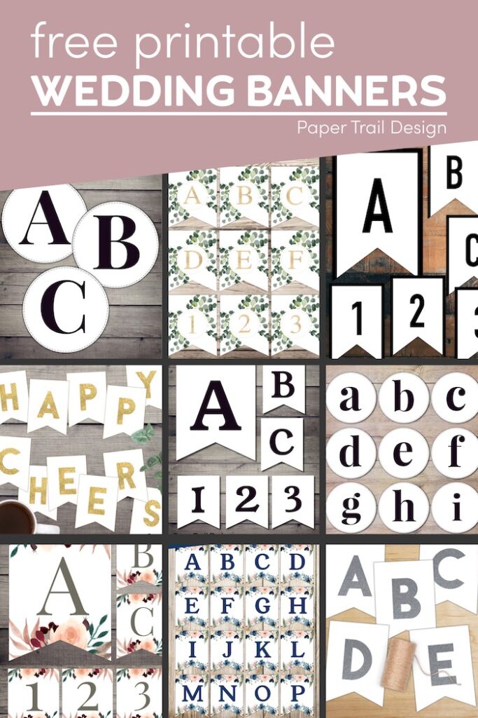 Free Printable Wedding Banners - Paper Trail Design