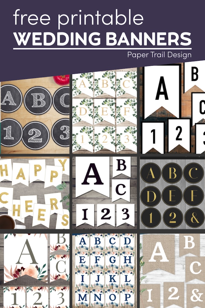 Free Printable Wedding Banners - Paper Trail Design