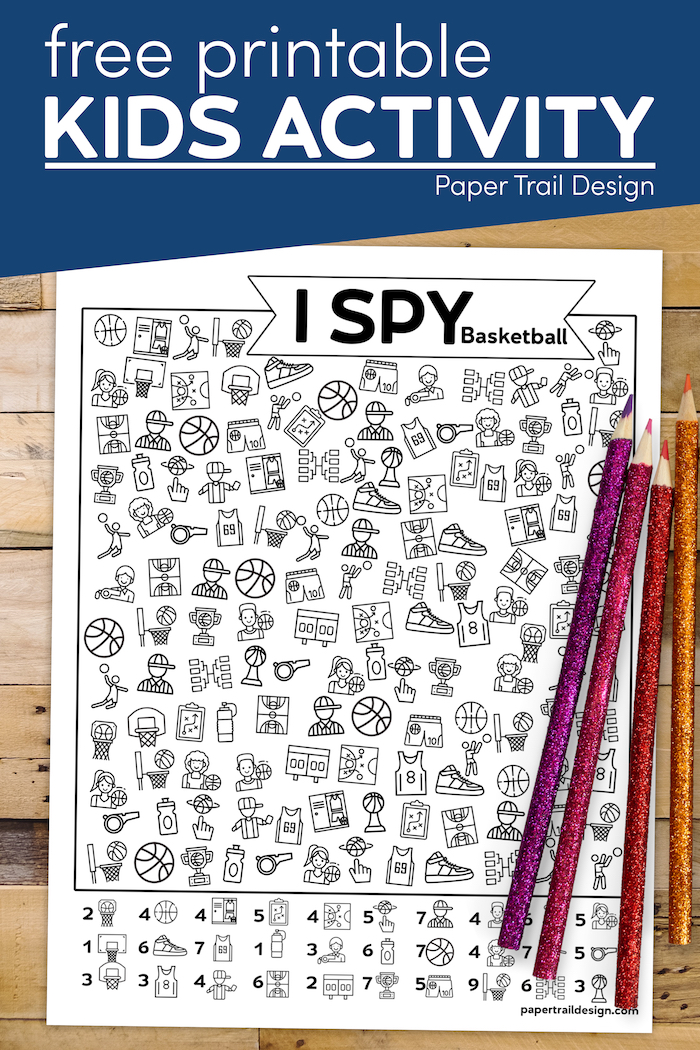 Free Printable I Spy Basketball Activity - Paper Trail Design