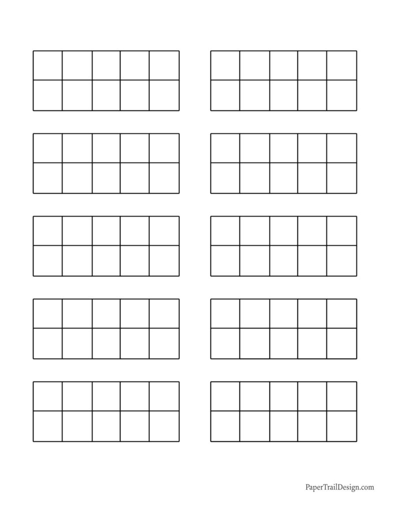 Ten Frame Printables - Paper Trail Design