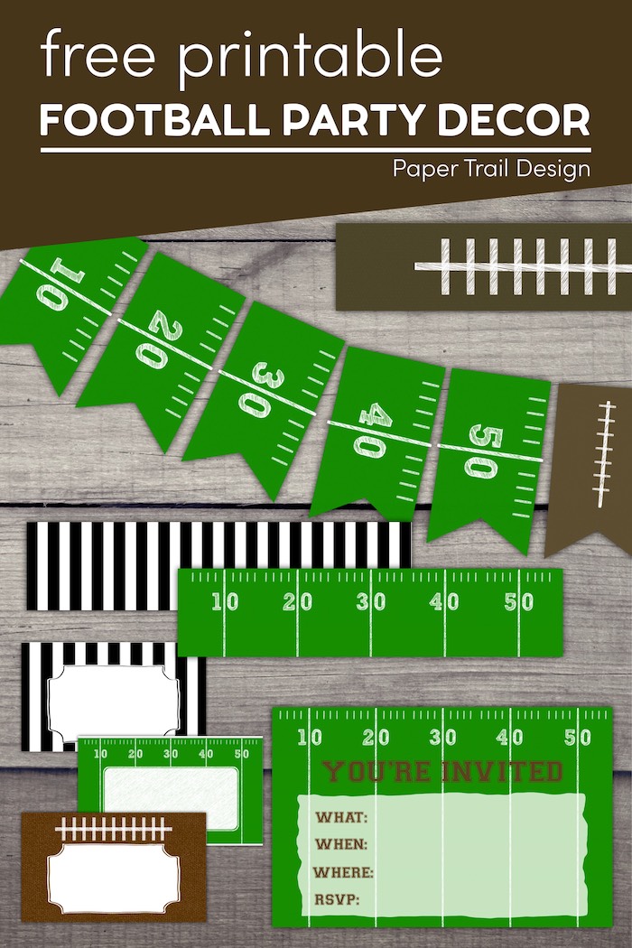 Free Printable Football Decorations {Football Party} - Paper Trail Design