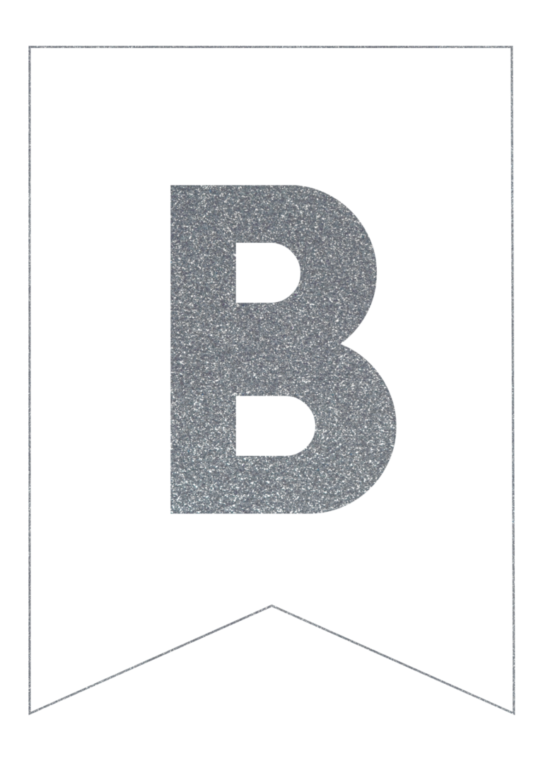 Silver Free Printable Banner Letters - Paper Trail Design