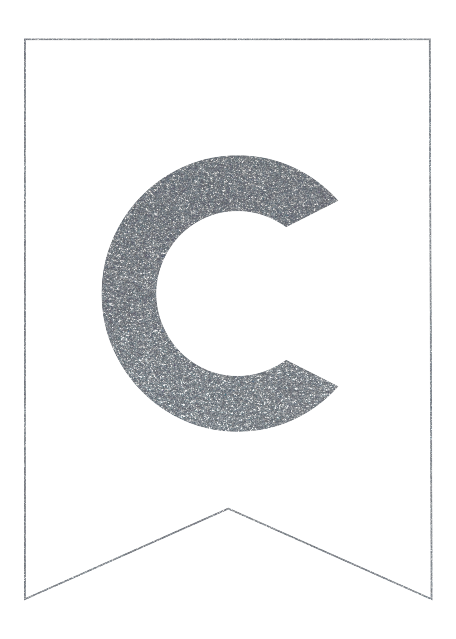 Silver Free Printable Banner Letters - Paper Trail Design