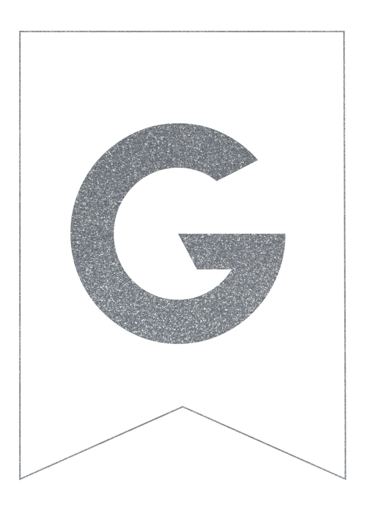 Silver Free Printable Banner Letters - Paper Trail Design