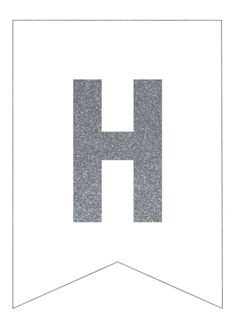 Silver Free Printable Banner Letters - Paper Trail Design