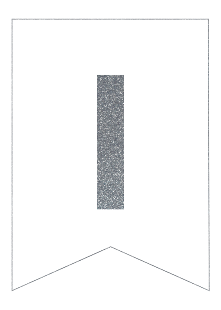 Silver Free Printable Banner Letters - Paper Trail Design