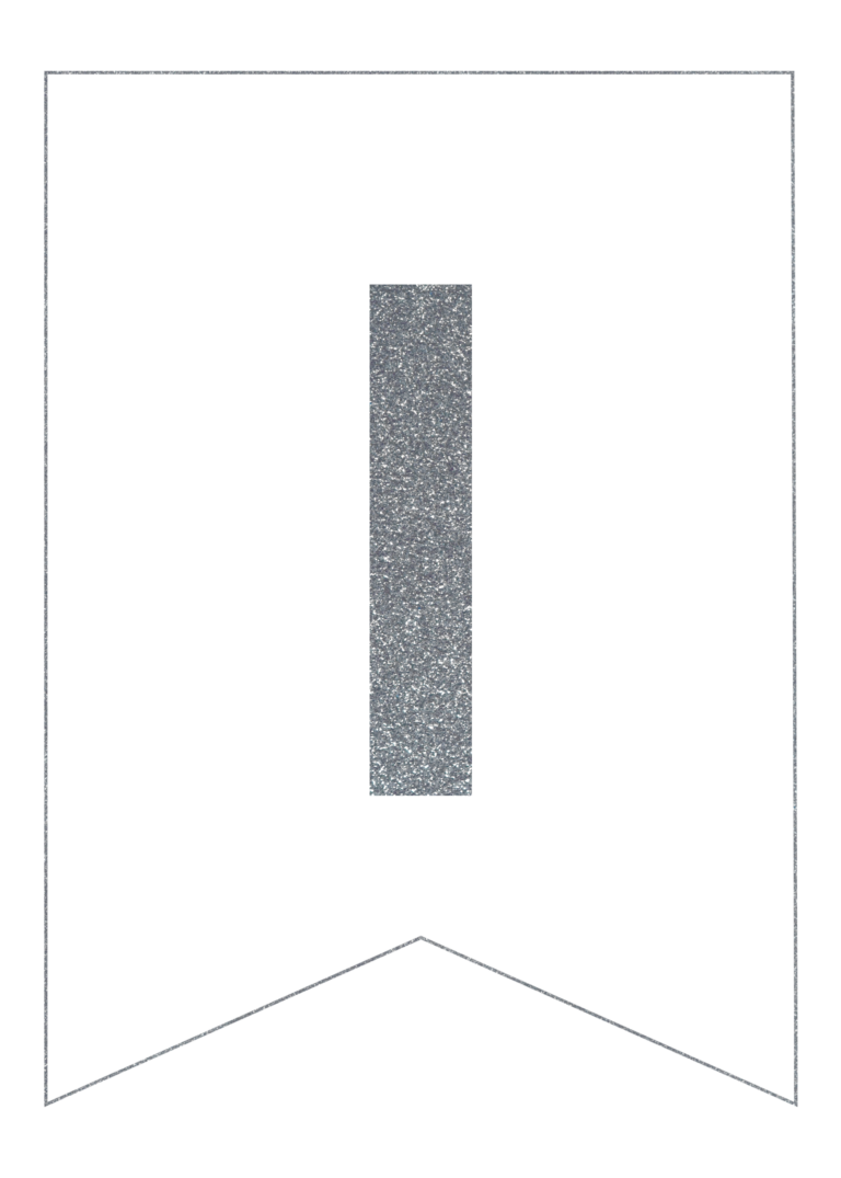 Silver Free Printable Banner Letters - Paper Trail Design