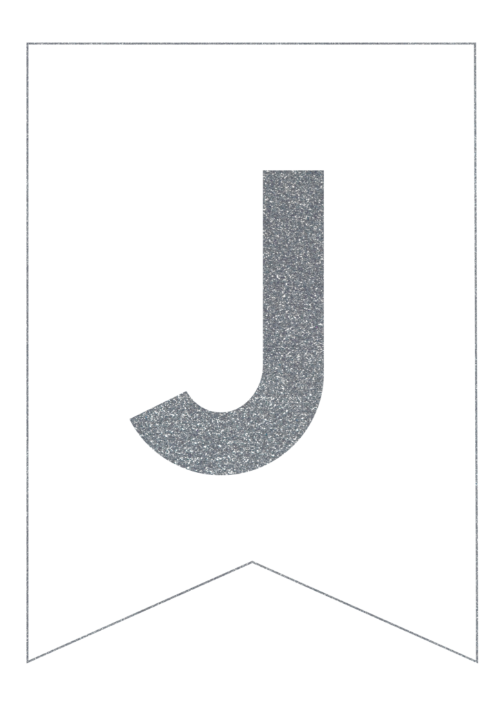 Silver Free Printable Banner Letters - Paper Trail Design