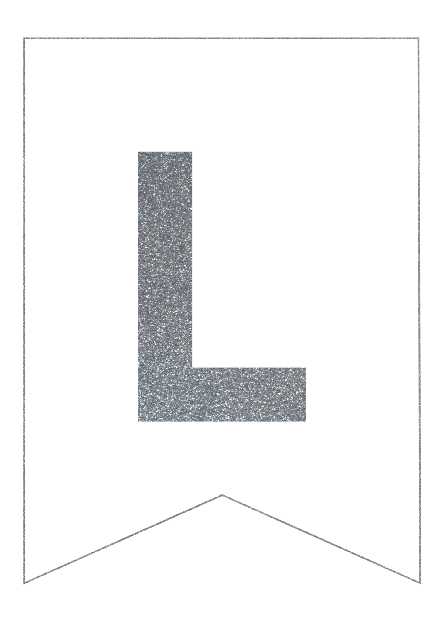 Silver Free Printable Banner Letters - Paper Trail Design