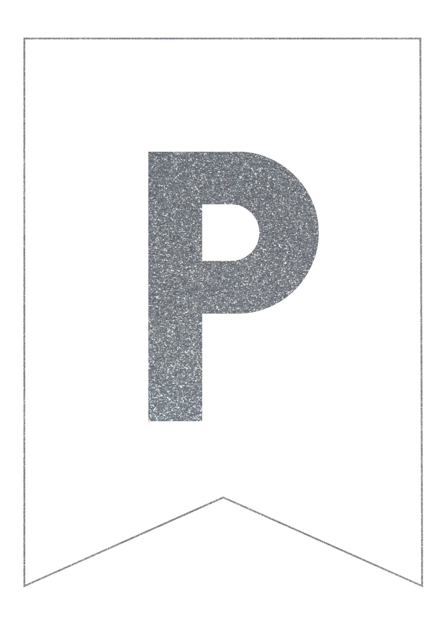 Silver Free Printable Banner Letters - Paper Trail Design