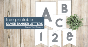 Silver Free Printable Banner Letters - Paper Trail Design