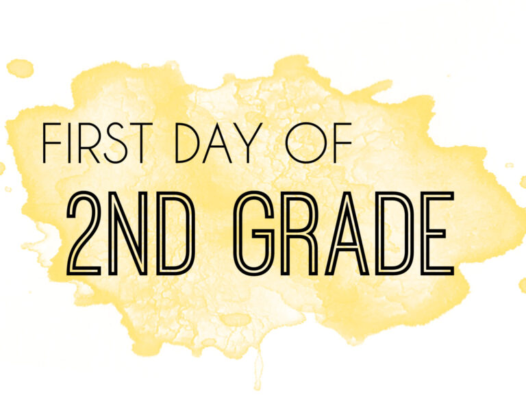 First Day of School Sign Printable - Watercolor - Paper Trail Design