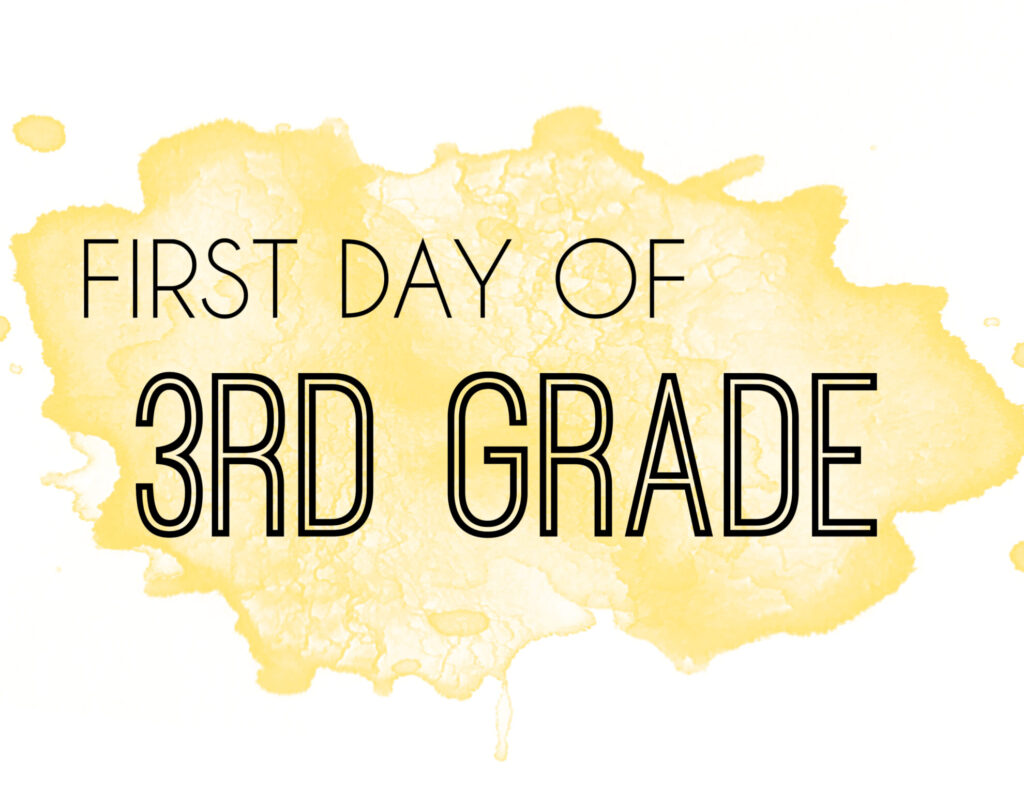 First Day of School Sign Printable - Watercolor - Paper Trail Design