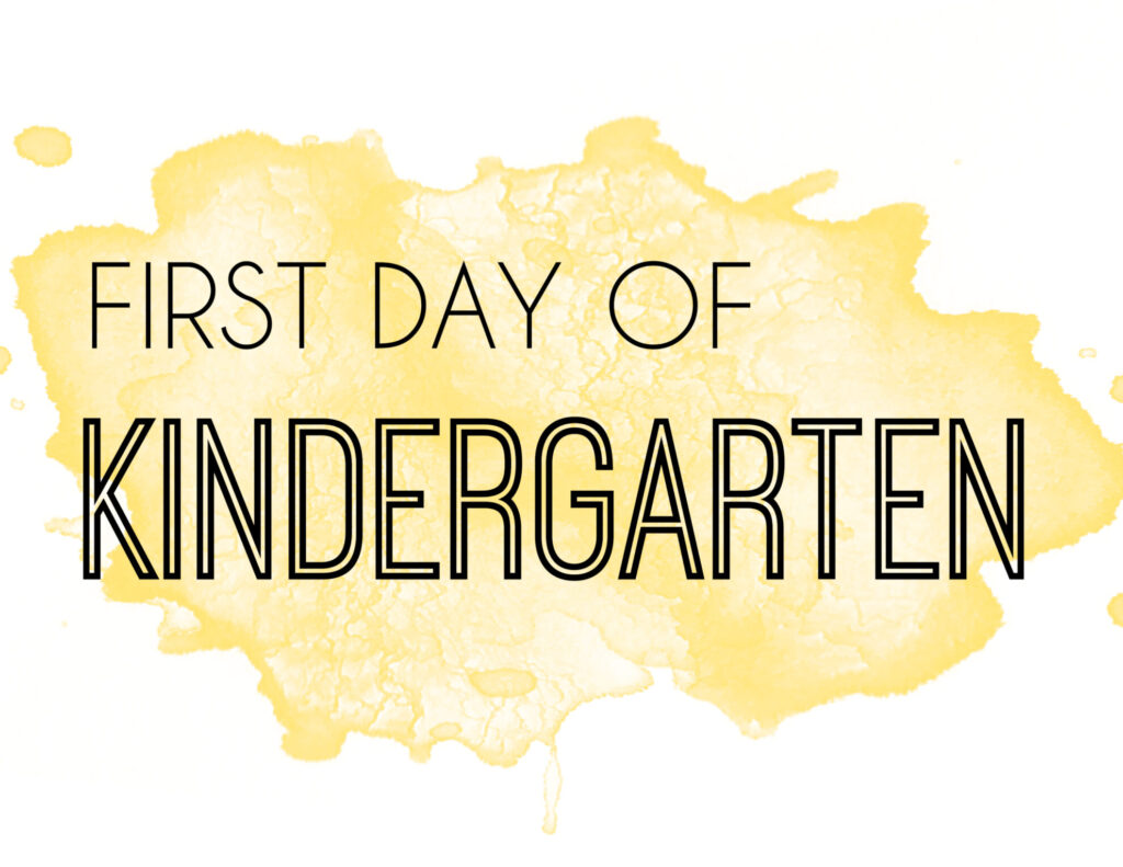 First Day of School Sign Printable - Watercolor - Paper Trail Design