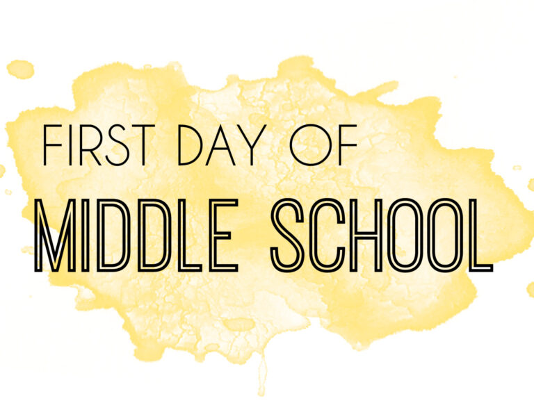 First Day of School Sign Printable - Watercolor - Paper Trail Design