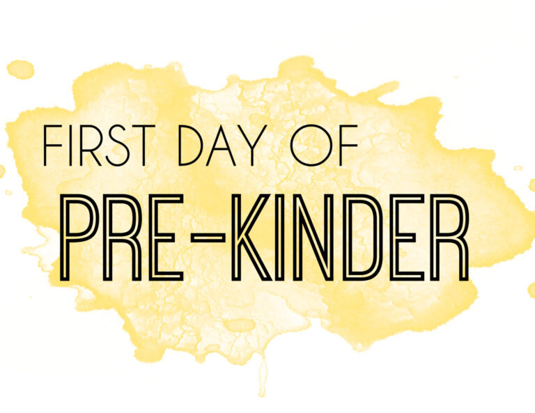 First Day of School Sign Printable - Watercolor - Paper Trail Design