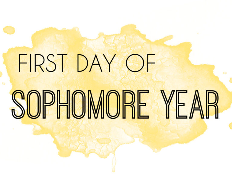 First Day of School Sign Printable - Watercolor - Paper Trail Design