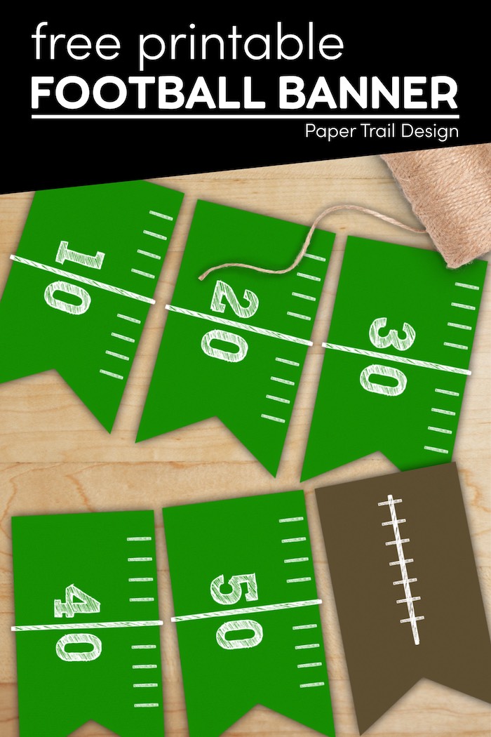 Football Banner Free Printable {Football Party} - Paper Trail Design
