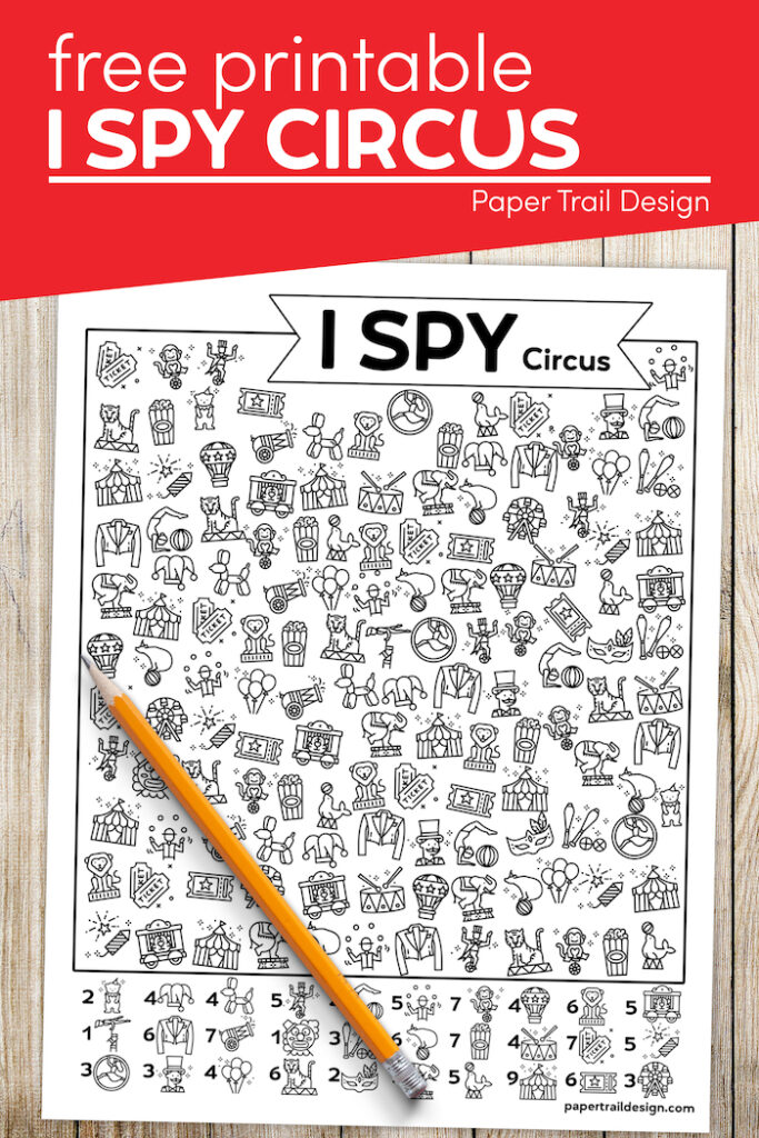 Free Printable I Spy Circus Activity - Paper Trail Design