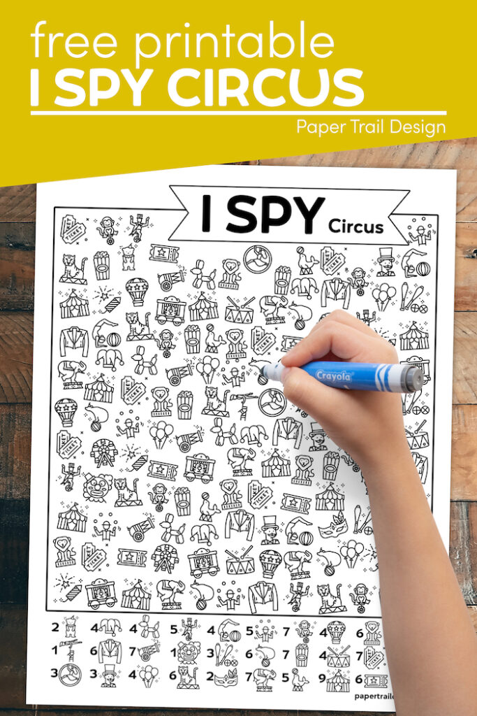 Free Printable I Spy Circus Activity - Paper Trail Design