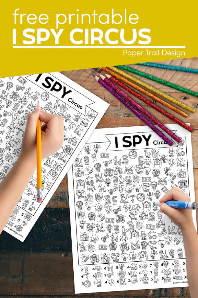Free Printable I Spy Circus Activity - Paper Trail Design