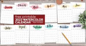 Free Printable Planner Pages - Watercolor Design - Paper Trail Design