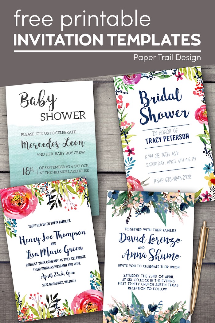Party Invitation Templates Free Printables - Paper Trail Design