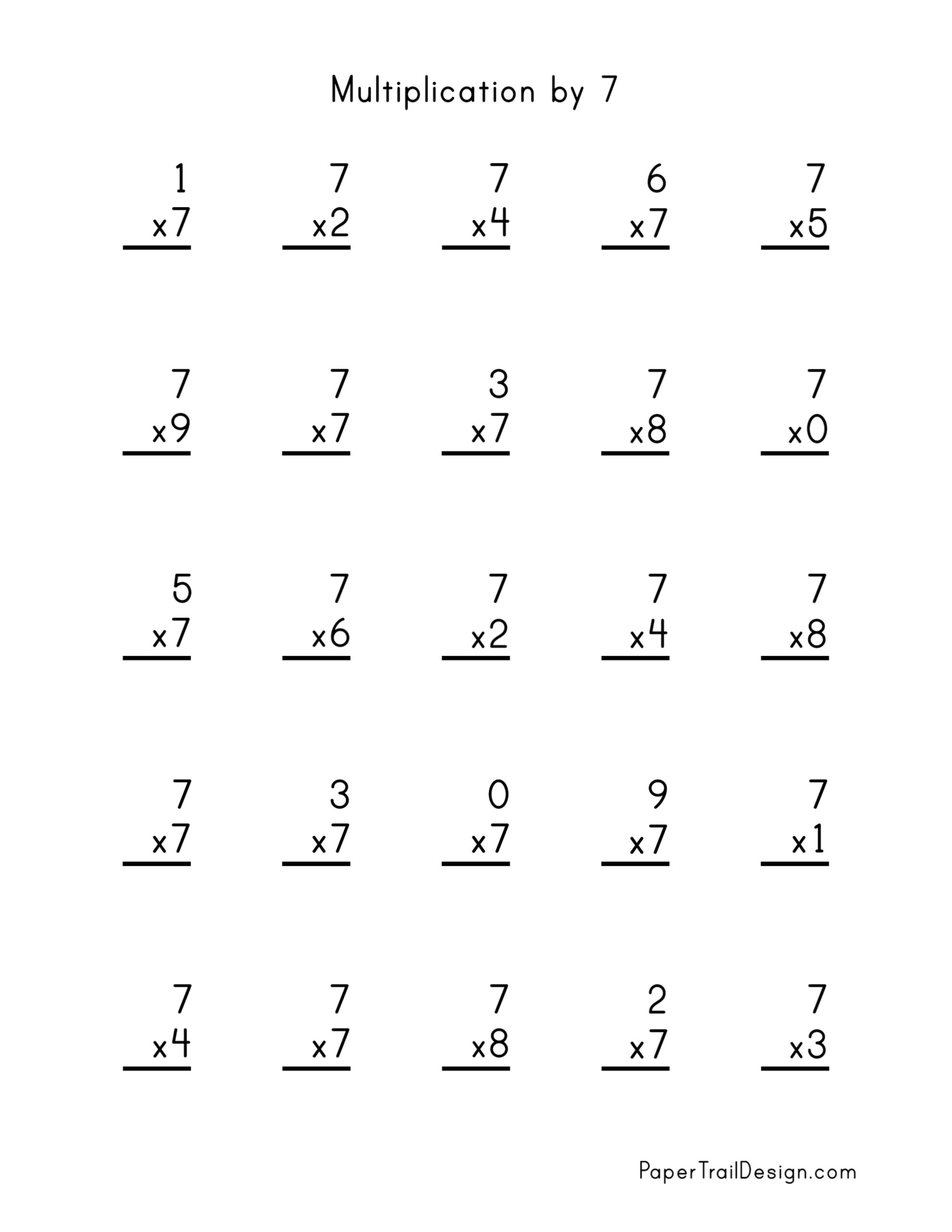 7th Grade Multiplication Worksheets Worksheets For Kindergarten