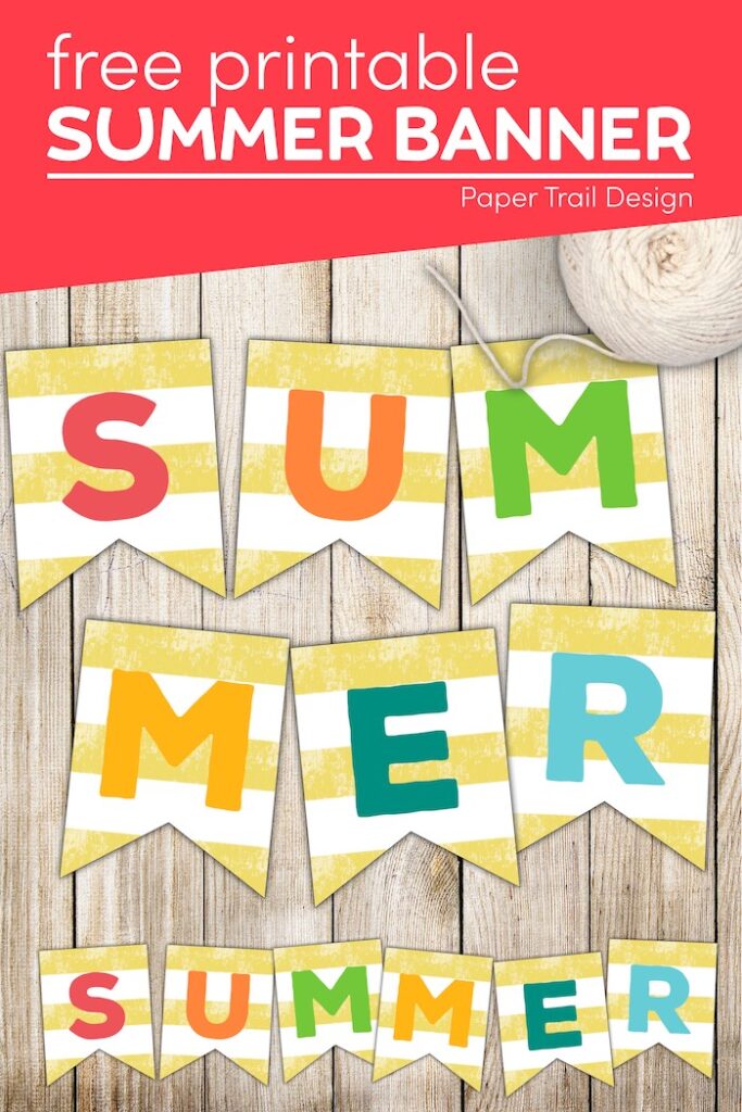 Free Printable Summer Banner Flags - Paper Trail Design