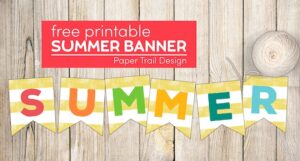 Free Printable Summer Banner Flags - Paper Trail Design